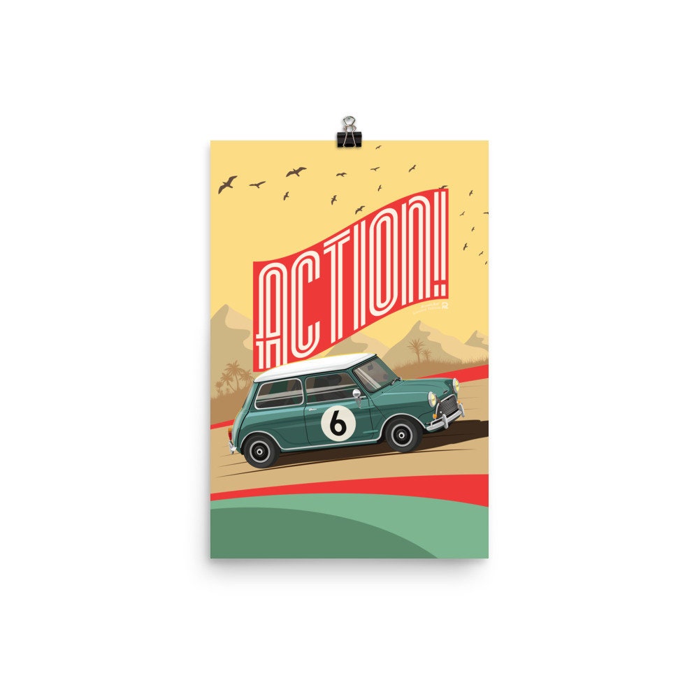 Austin MINI Cooper S Action Series Premium Poster Classic | Etsy
