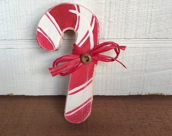 Wooden Candy Cane | Etsy