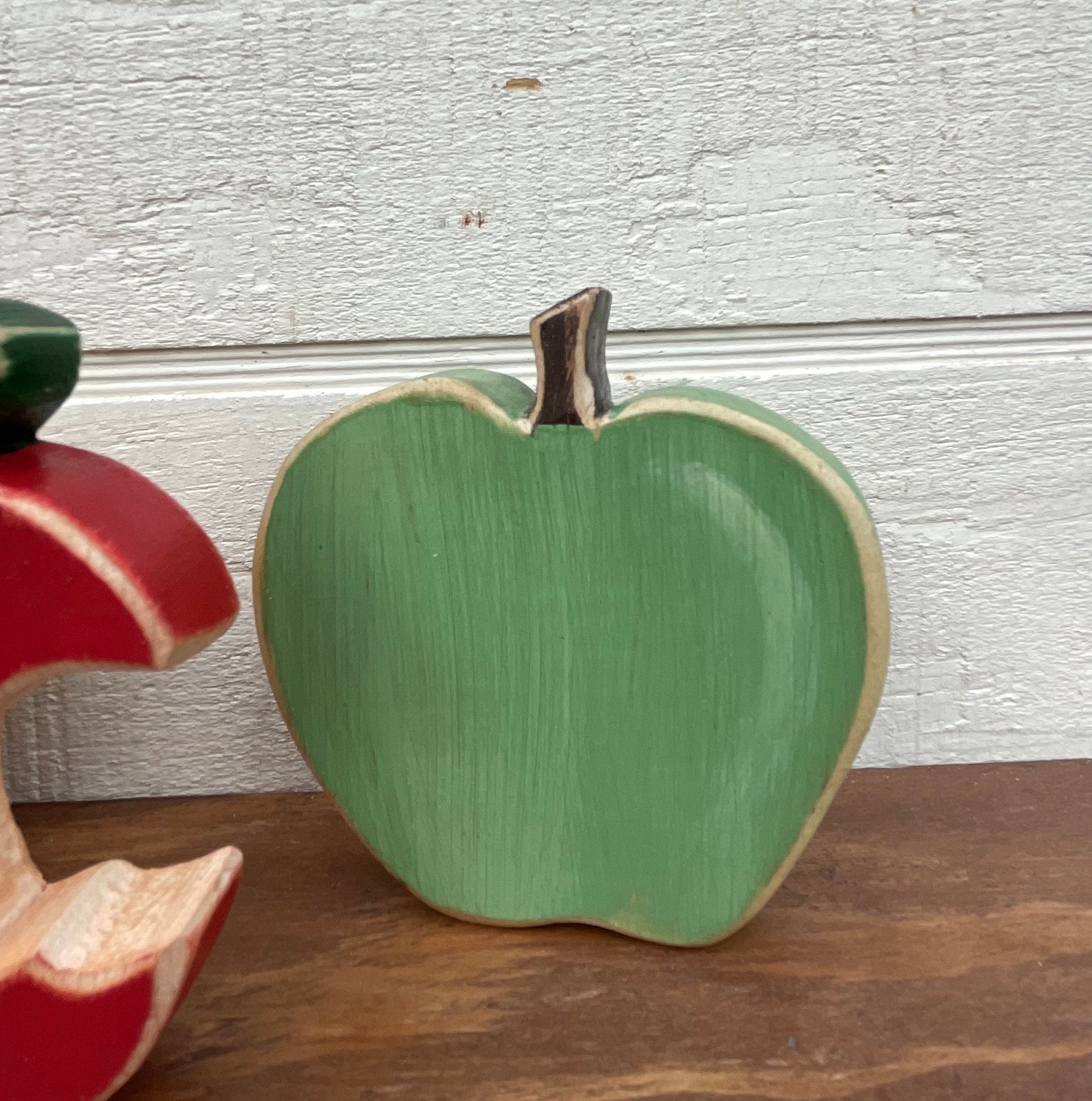 Wood Apple Wooden Apple Decor Wooden Fruit Decor Apple - Etsy
