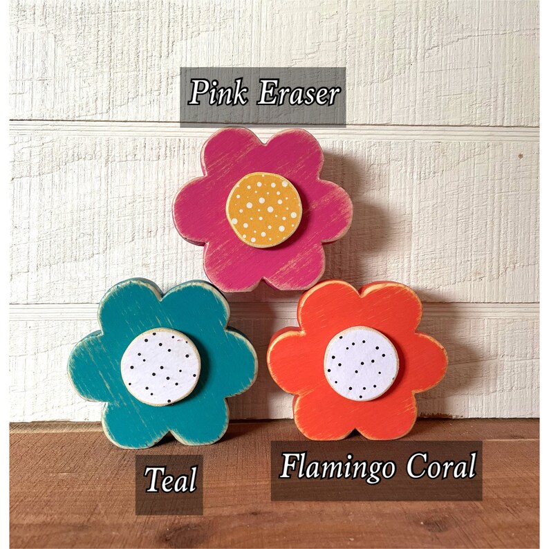 Mini Wood Flower Wood Summer Decor. Flower Wood Decor Spring - Etsy