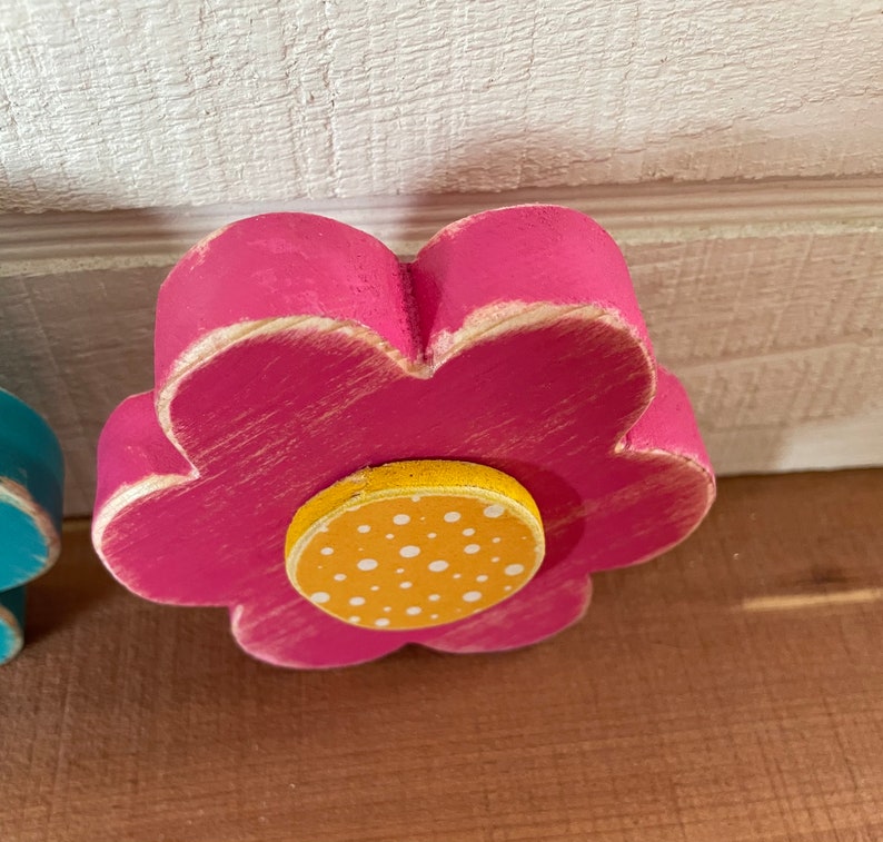 Mini Wood Flower Wood Summer Decor. Flower Wood Decor Spring - Etsy