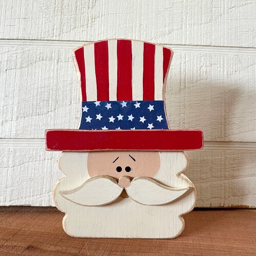 Uncle Sam Doll Patriotic Decor 4th of July Decor Red - Etsy