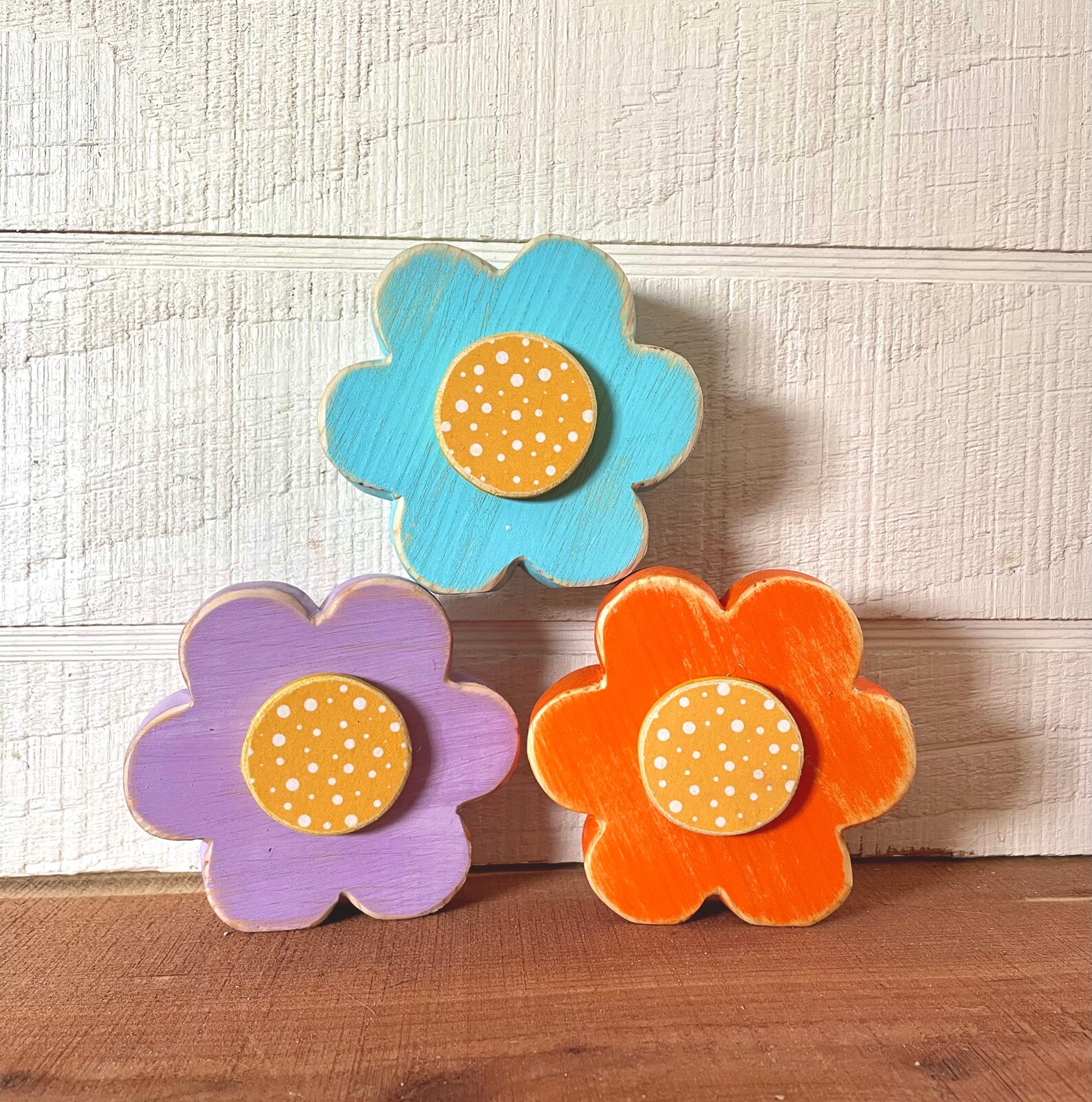 Mini Wood Flower Wood Summer Decor. Flower Wood Decor Spring - Etsy