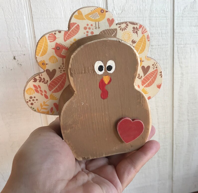 Wooden Turkey Wood Turkey Thanksgiving Wood Decor Fall | Etsy