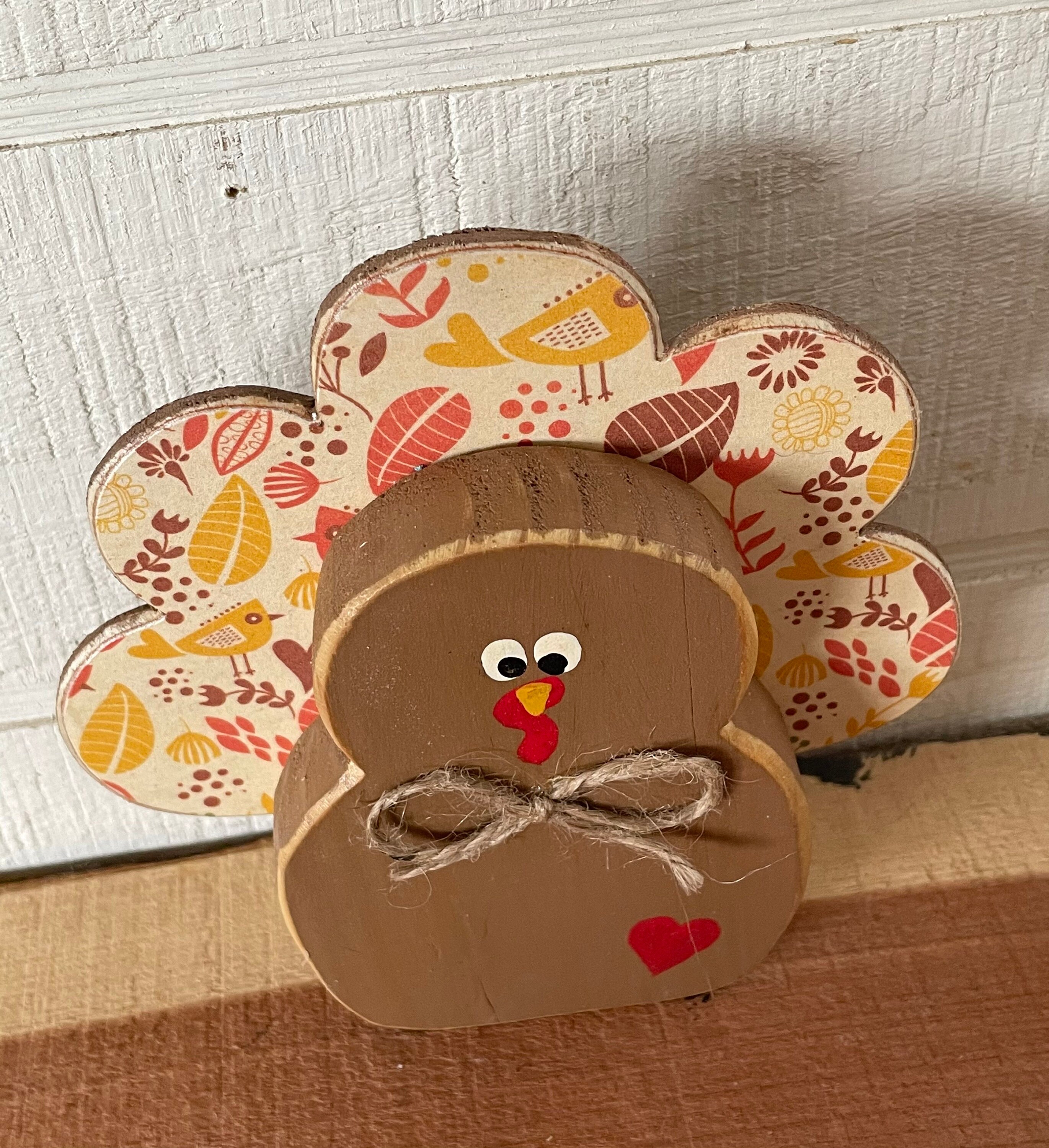 Wooden Turkey Wood Turkey Thanksgiving Wood Decor Fall Wood - Etsy