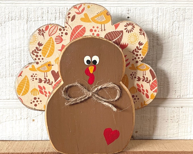 Wooden Turkey Wood Turkey Thanksgiving Wood Decor Fall Wood - Etsy