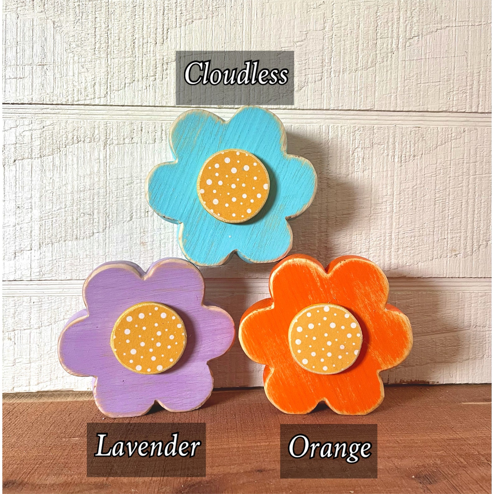 Mini Wood Flower Wood Summer Decor. Flower Wood Decor Spring - Etsy