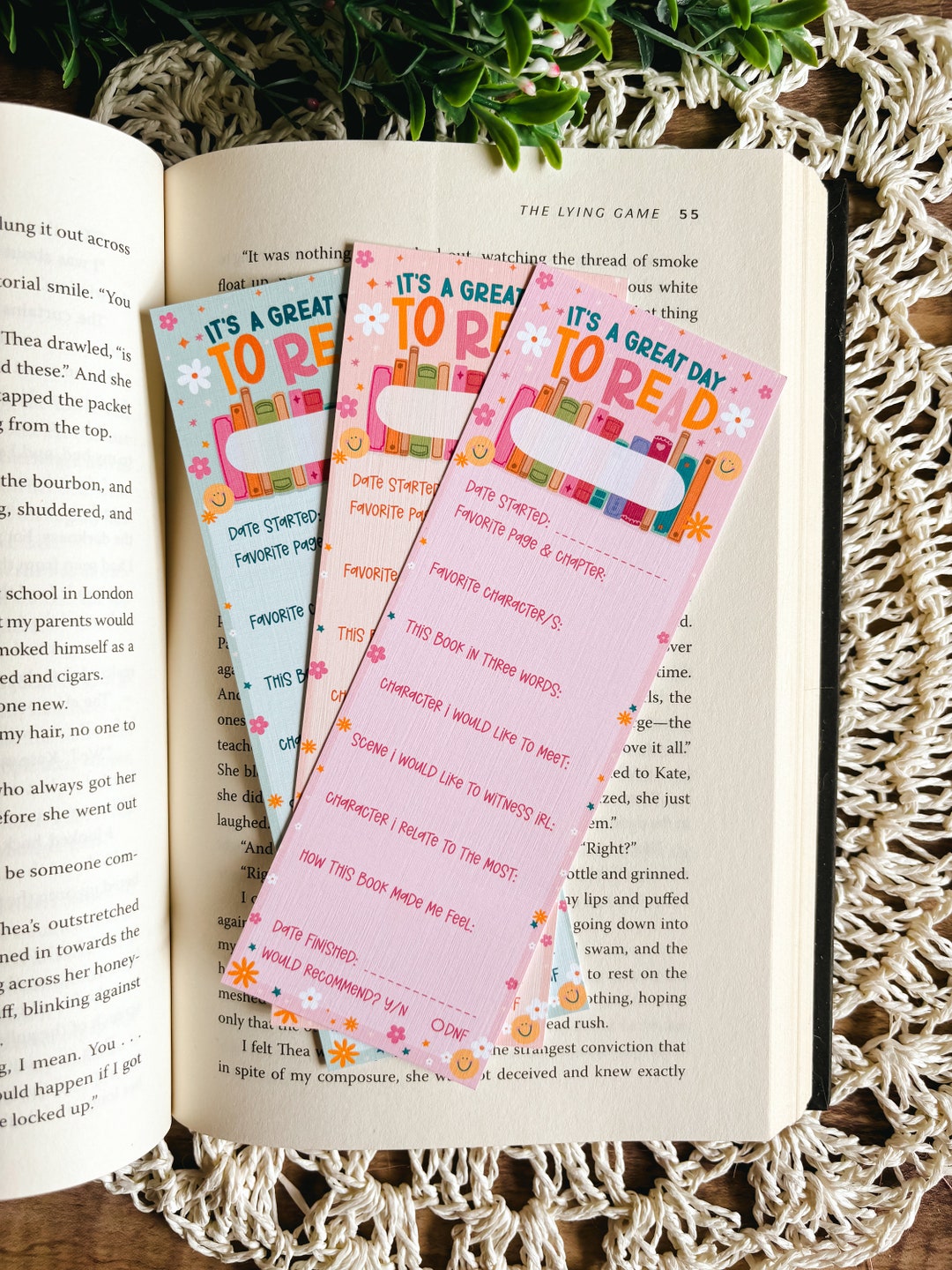 3 Pack of TBR Bookmarks Colorful Cute Bookmark Gifts for Readers Gifts ...