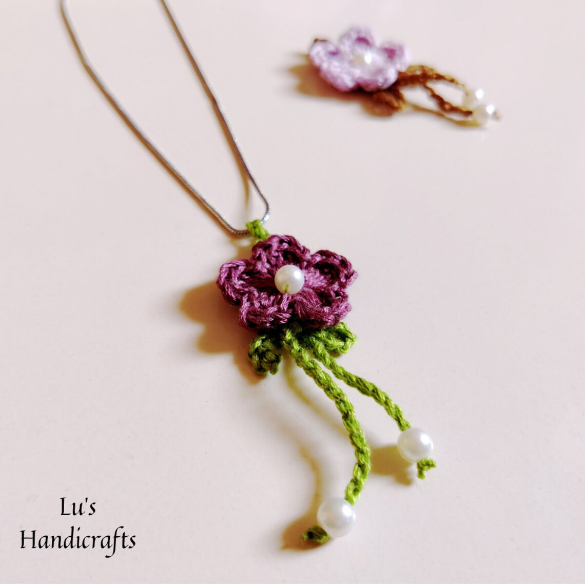 Crochet Pendant Pattern -instant Printable Download PDF -the Tiny Bloom ...