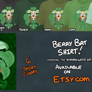 Berry Bat Leaf Plant Honduran White Bat Shirt - Etsy