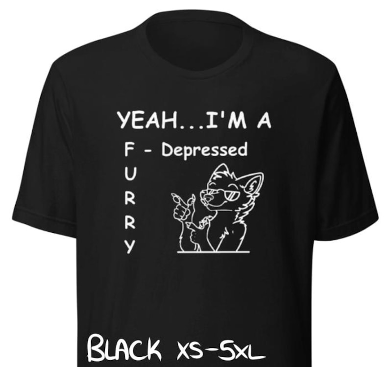 Depressed Furry Meme Shirt XS - 4/5XL - Etsy