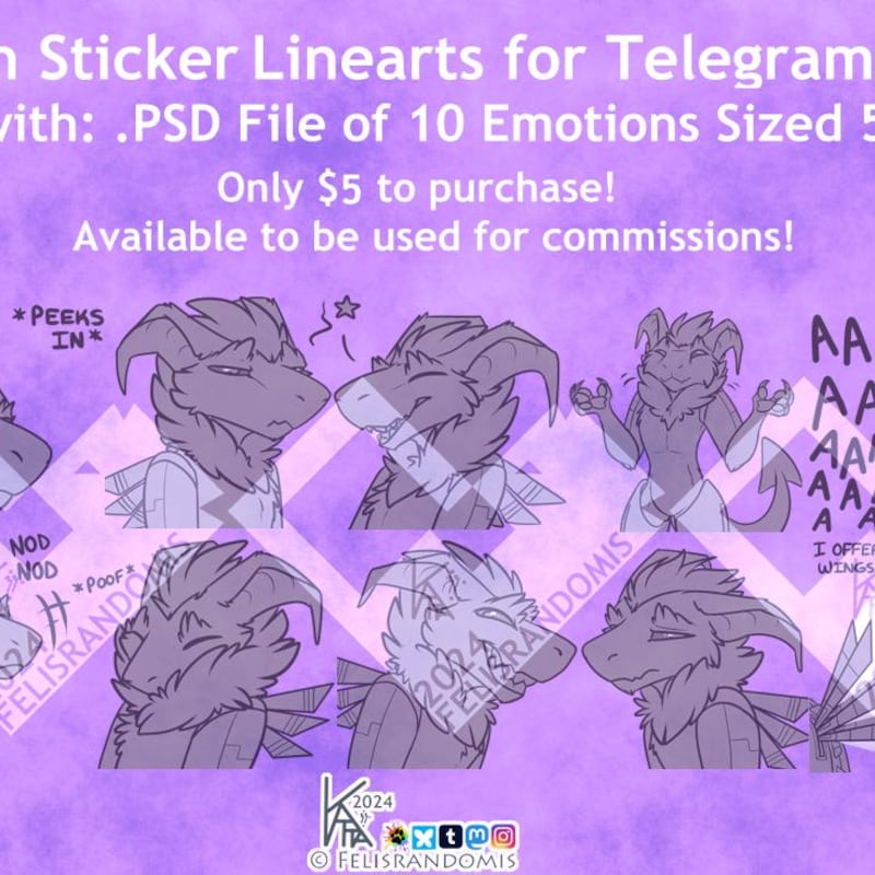 Furry Sticker - Etsy