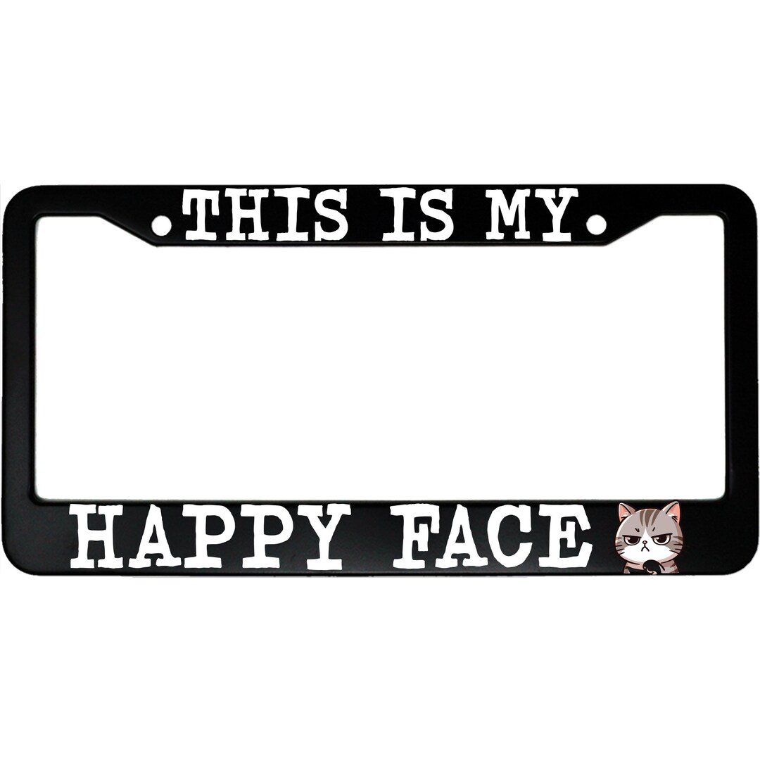 Grumpy Cat License Plate Frame: Funny Aluminum Car Decor - Etsy