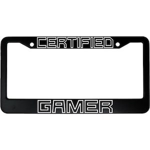 Certified Gamer Gaming Aluminum Car License Plate Frame - Etsy