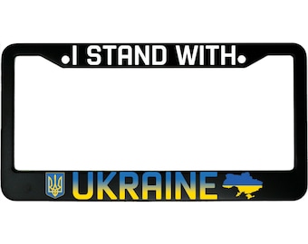 Ukraine License Plate Stand With Ukraine License Plate Frame Custom ...
