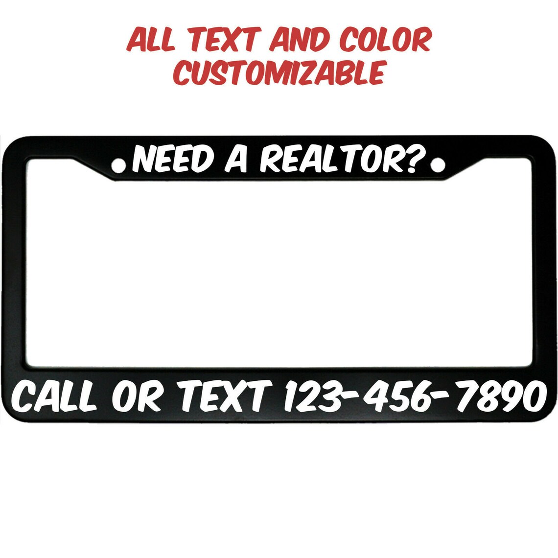 Need A Realtor Aluminum Car License Plate Frame for Real - Etsy