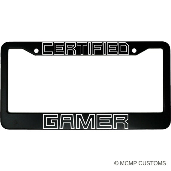 Certified Gamer Gaming Aluminum Car License Plate Frame | Etsy