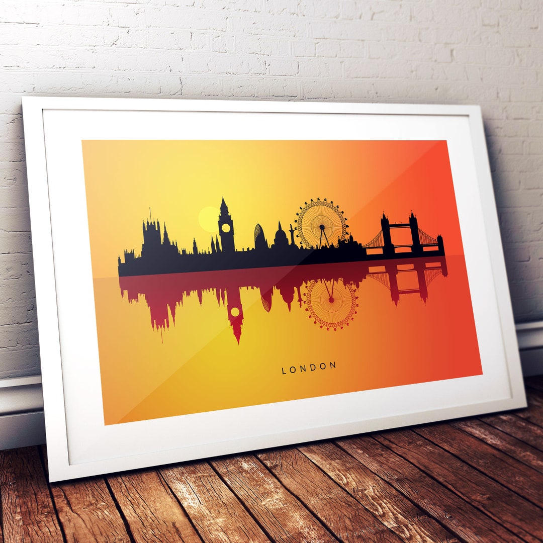 London Kunstdruck, Stadtbild, Reflexion Kunstdruck, Skyline Poster ...