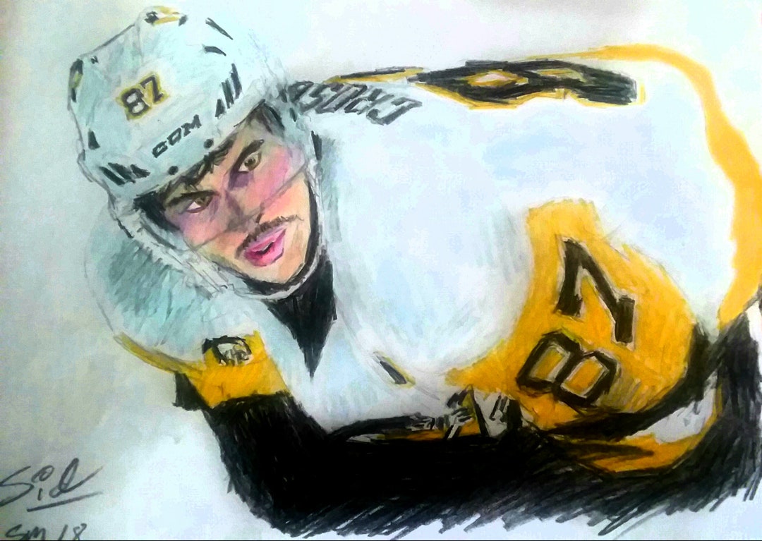 Sidney Crosby Polycolor Pencil Sketch - Etsy