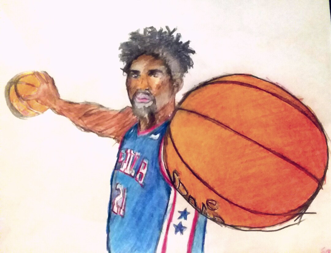 Joel Embiid Color Pencil Sketch - Etsy