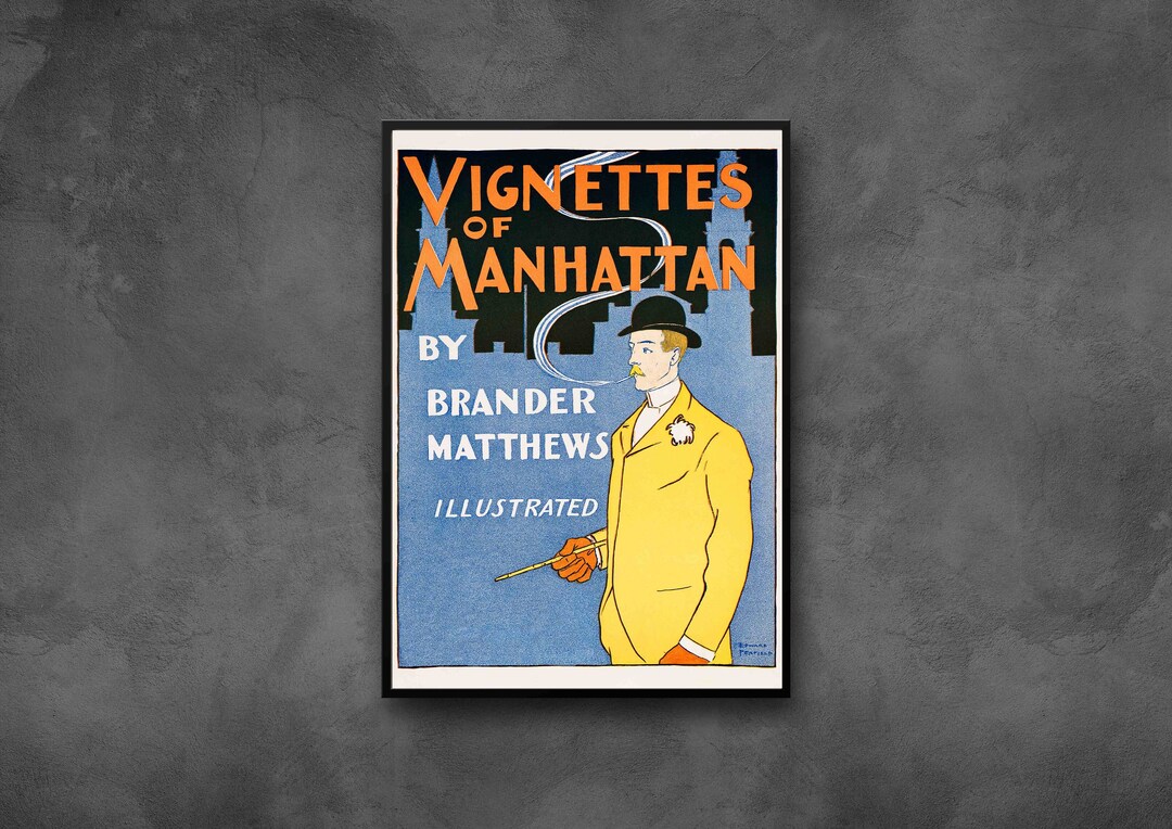 Vintage Manhattan Magazine Cover New York Wall Art Poster Print ...