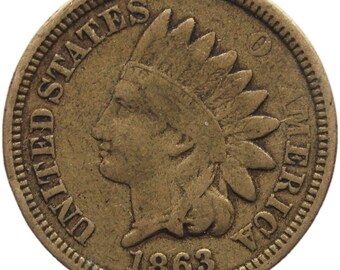 1863 One Cent | Etsy