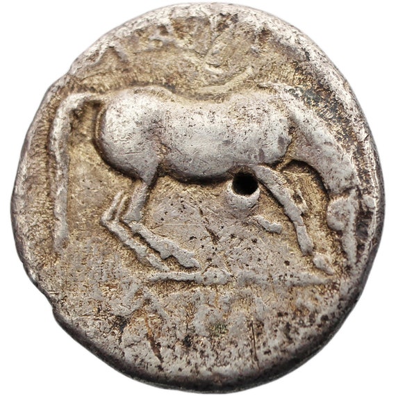Ancient Greek Coin With Horse