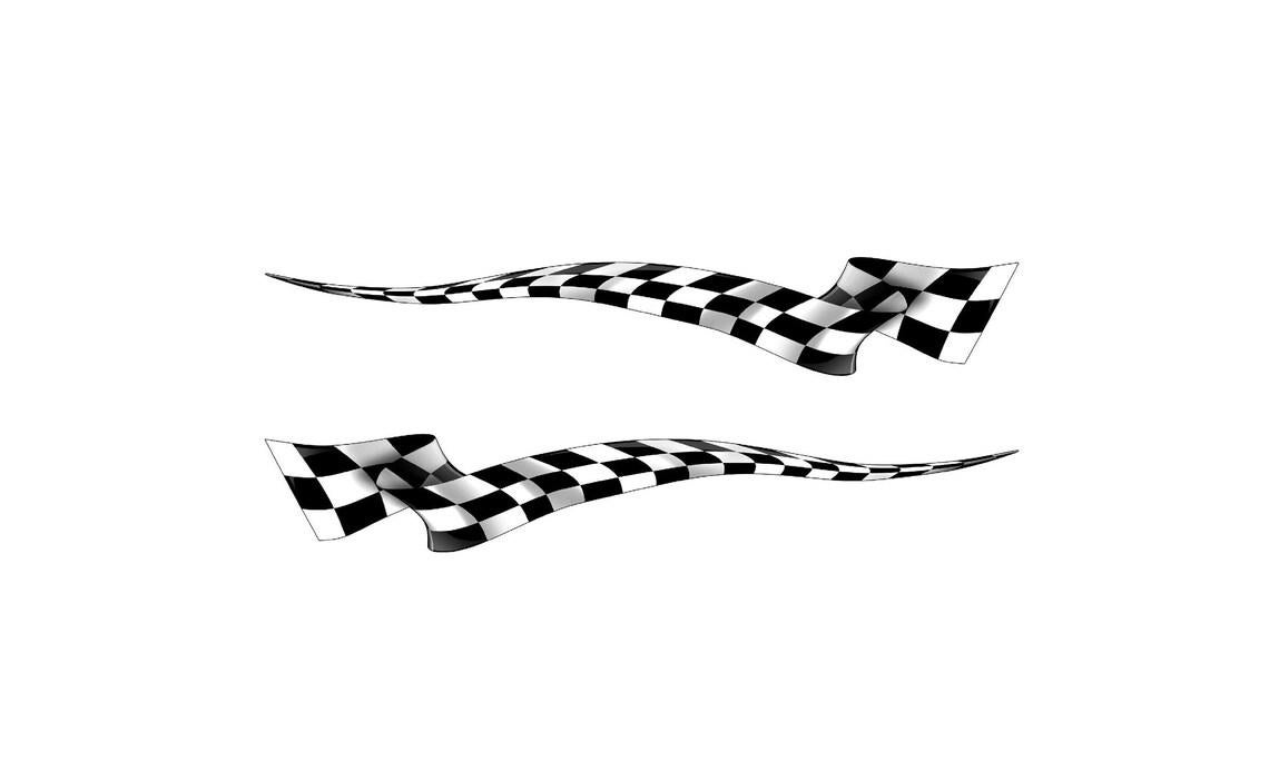 SIZES VARY Race Checkered Finish Line Flag Vinyl Vehicle Wrap Boat Car ...