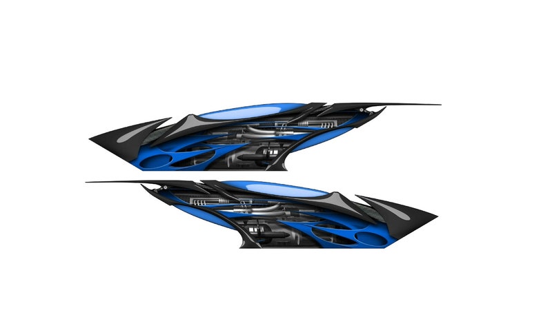 Vinyl Auto Vehicle Wrap Boat Car Truck Graphics Decals Race Turbo Jet ...