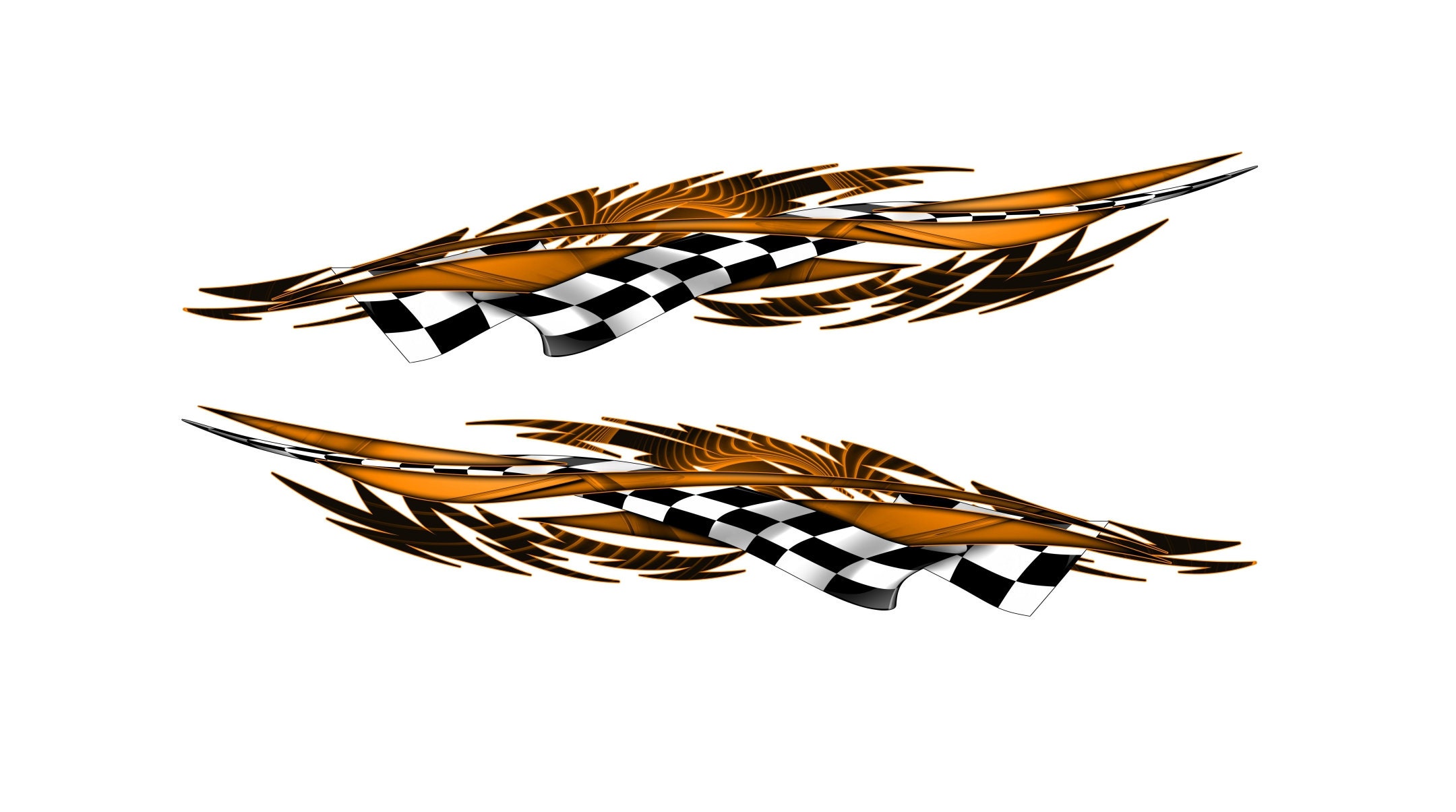 Orange Tribal Vinyl Vehicle Wrap Auto Boat Car Truck Trailer Graphics ...