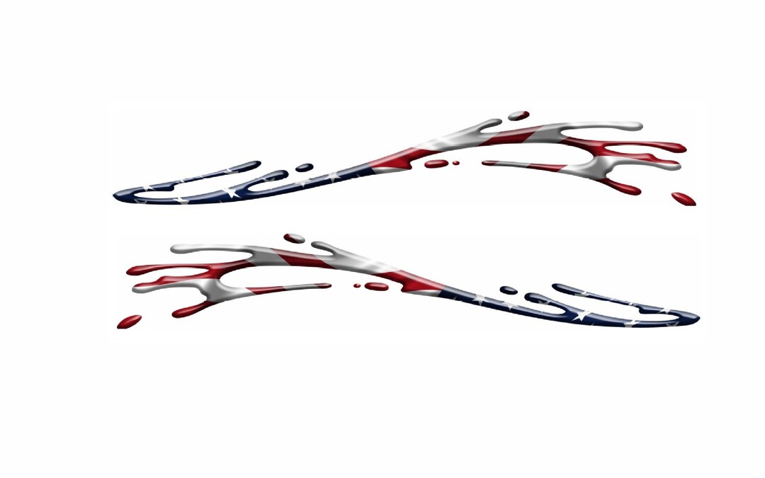 SIZES VARY USA America Flag Drips Splatter Vinyl Vehicle Wrap Boat Car ...