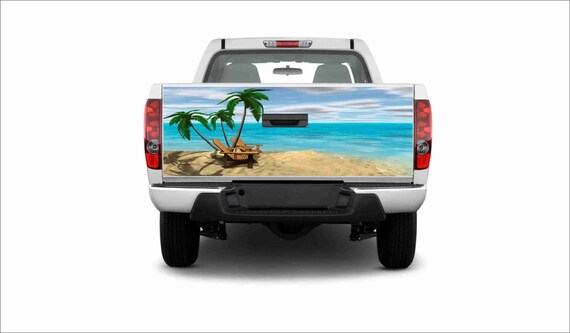 Tailgate Beach Tiki Ocean Wall Art Vinyl Vehicle Wrap Auto - Etsy