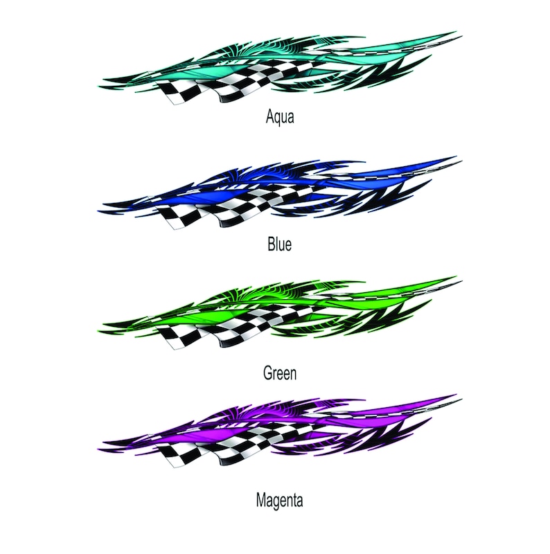 2- Decals SIZES VARY Vinyl Vehicle Wrap Boat Car Truck Graphics Decals ...