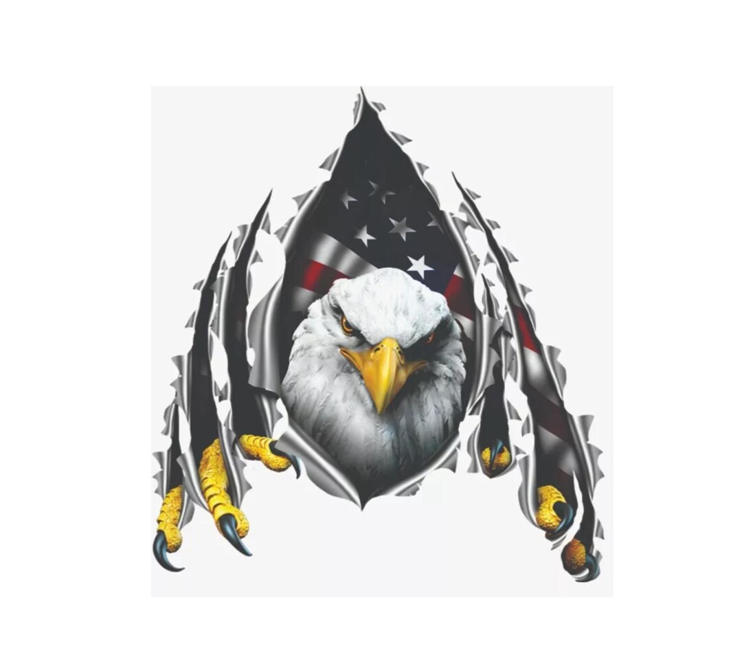 Screaming American Flag Eagle Vinyl Vehicle Wrap Boat Car Truck ...