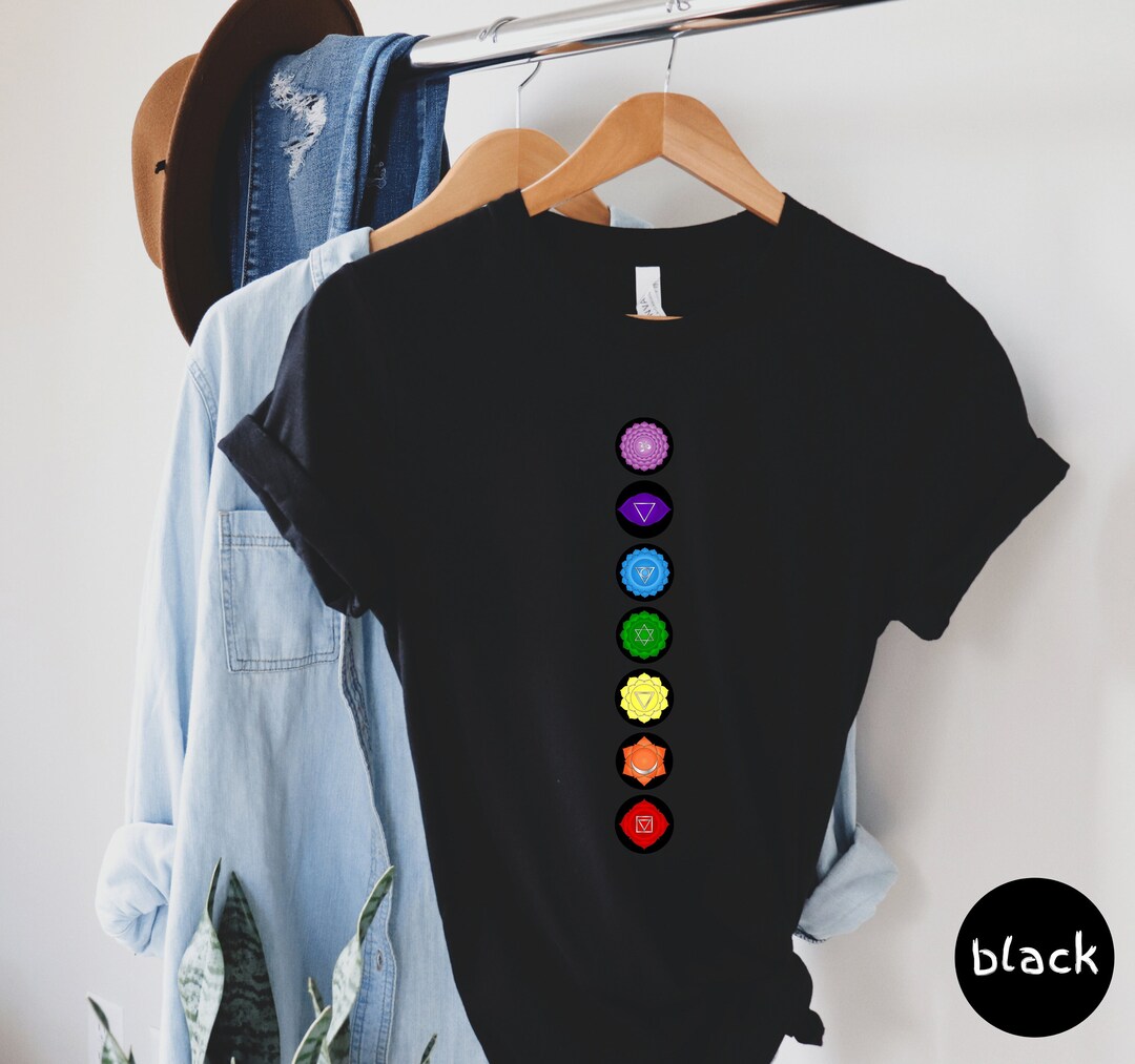 Seven Chakras Shirt Chakra Symbols Shirt Meditation Shirt - Etsy