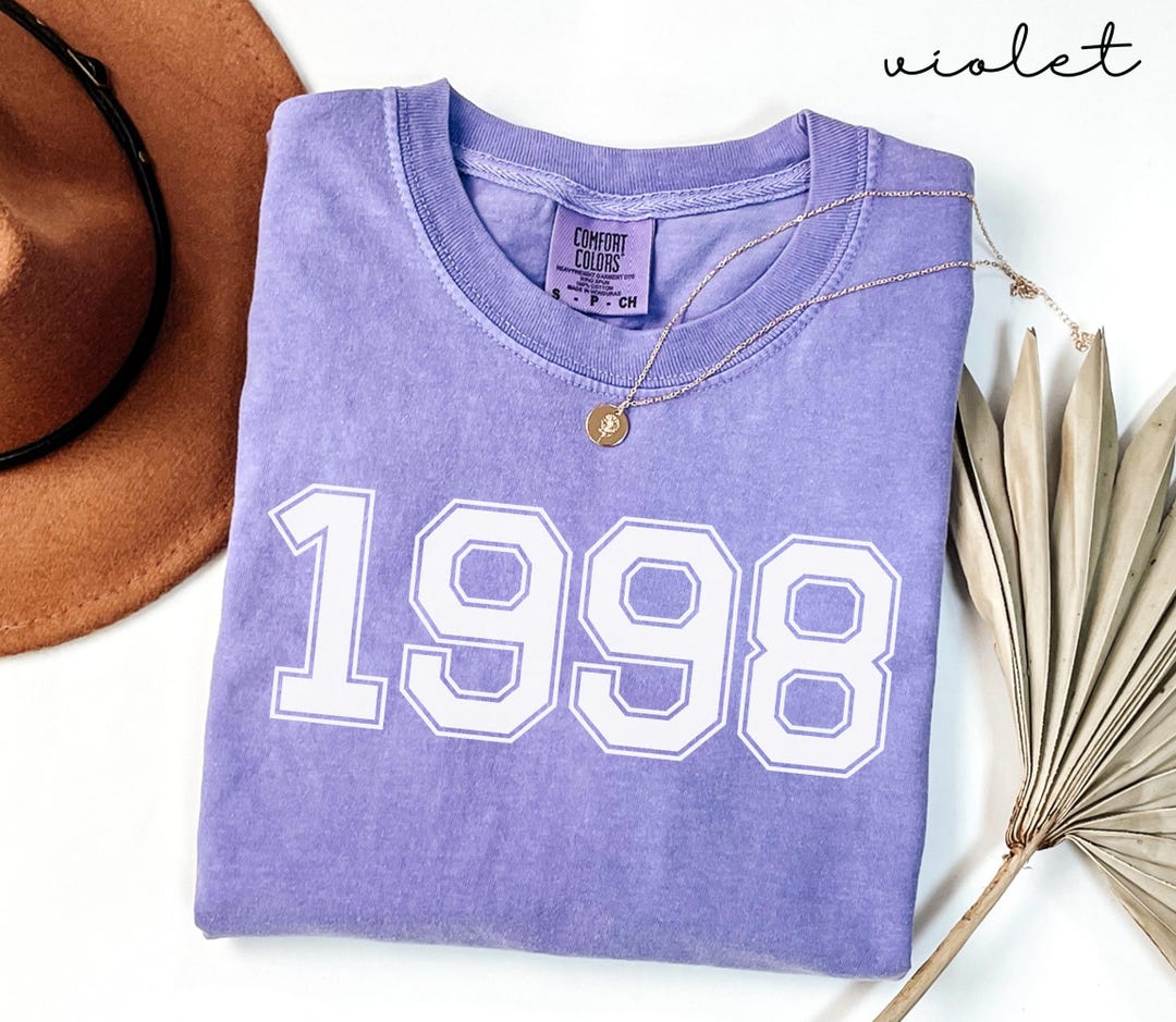 Custom 1998 Birth Year Birthday Tshirt, 27th Birthday Gift, Comfort ...