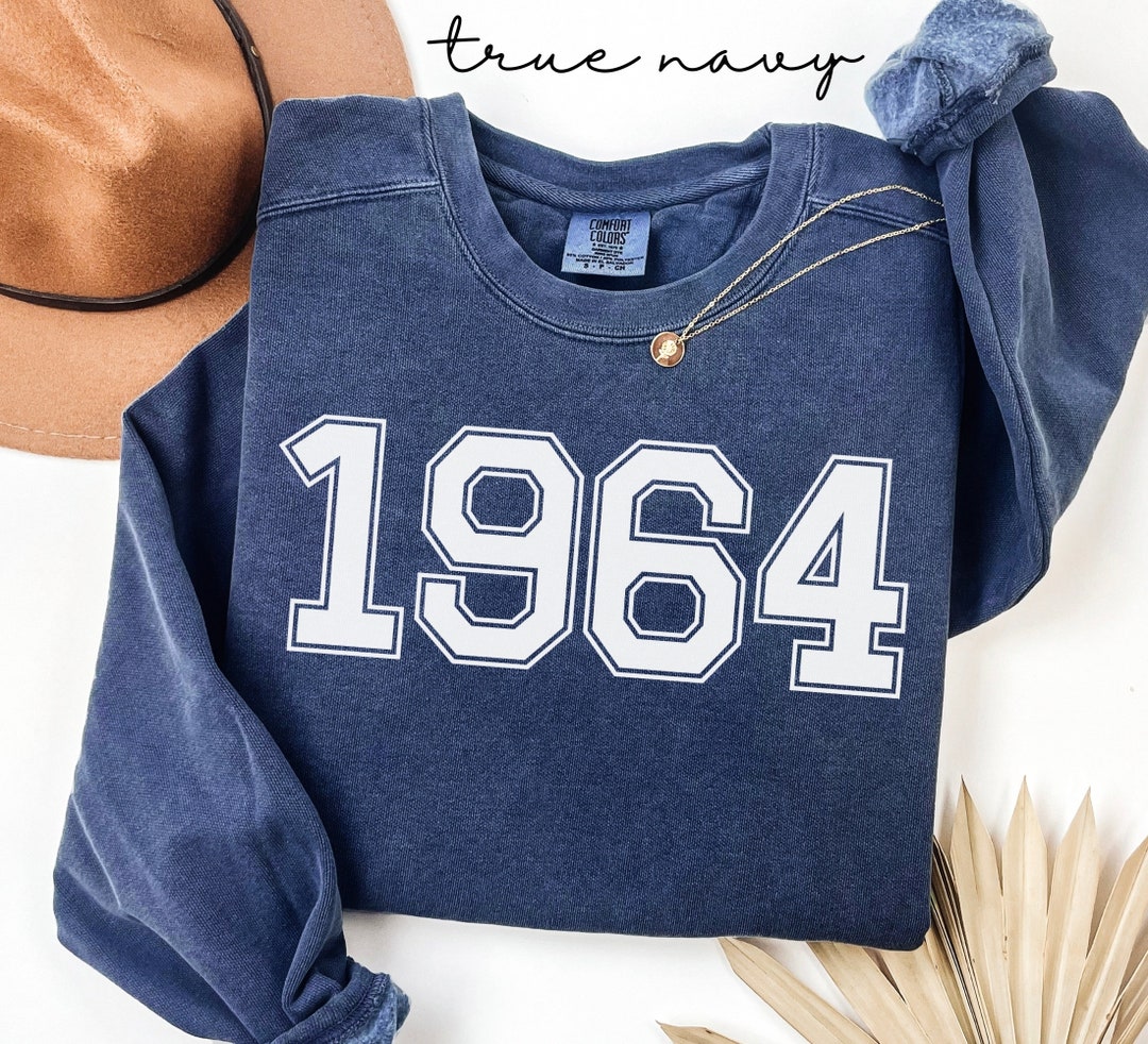 Custom 1964 Sweatshirt, 60th Birthday Gift, Comfort Colors ...