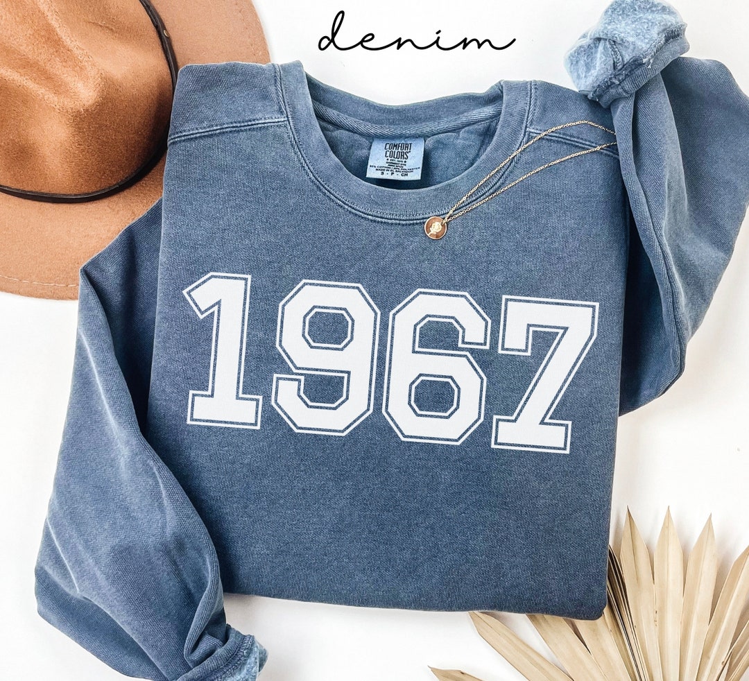 Custom 1967 Sweatshirt, 57th Birthday Gift, Comfort Colors ...