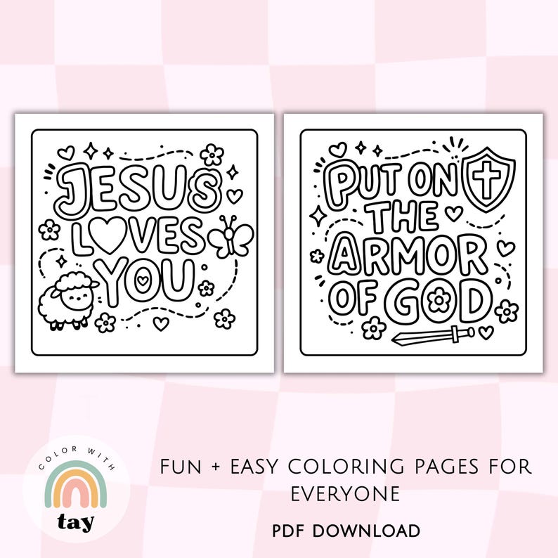 Christian Doodles Coloring Book: Uplifting Bible Verses, Adorable ...