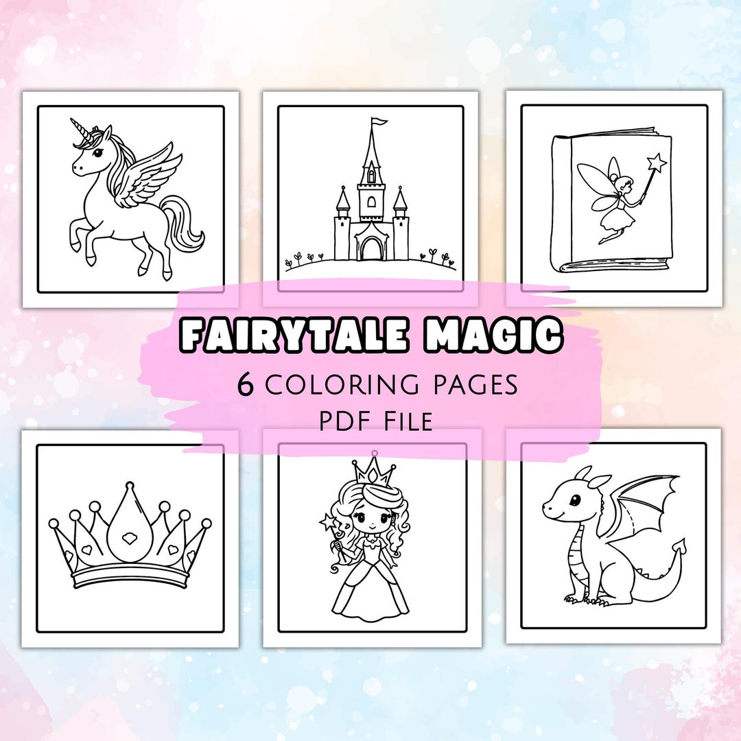 Fairytale Magic Adult Coloring Pages Coloring Books Unicorn Fairy ...