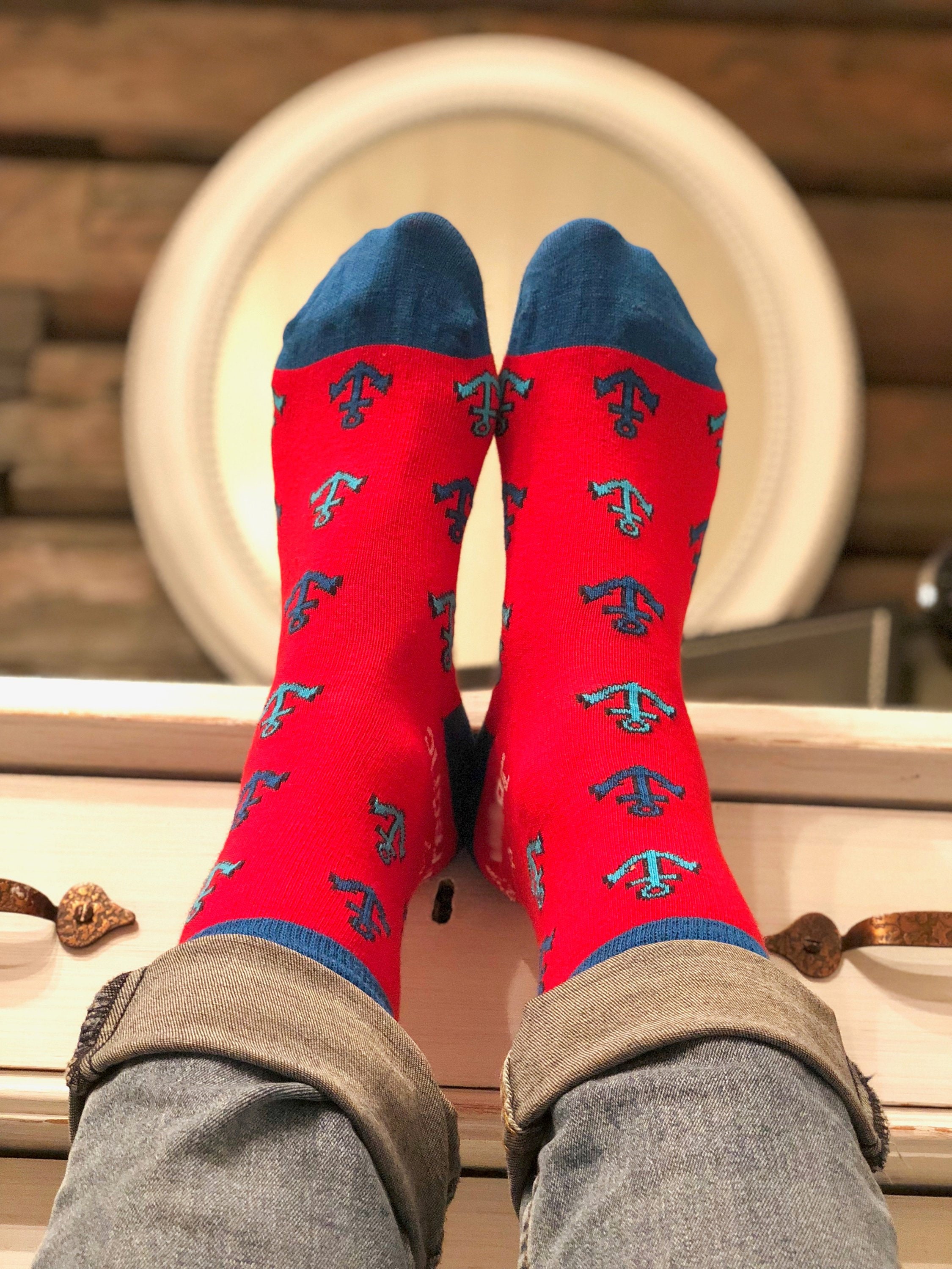 Unisex Maritime Anchor Socks Nautical Themed Happy Sea Socks Perfect ...