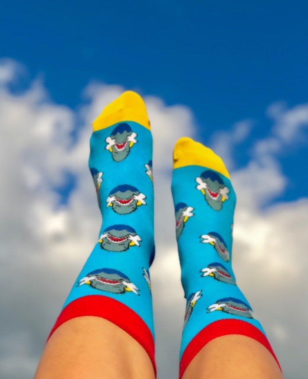 Premium Maritime SHARK Socks for Men and Women, Unique COLORFUL Crew ...