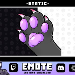 3 Angry Cat Paw Emotes - Static Emote for Twitch + Discord - Etsy