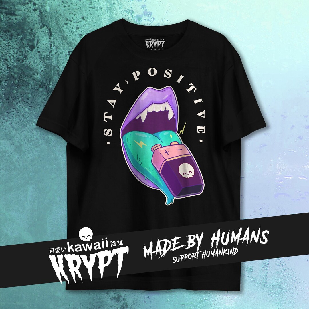 Stay Positive KAWAII KRYPT Tee or Crewneck Sweatshirt - Etsy