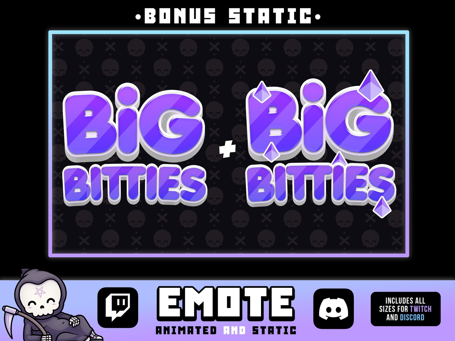 BIG BITTIES EMOTE - Rain Bits Emote - Animated and Static Emotes for ...