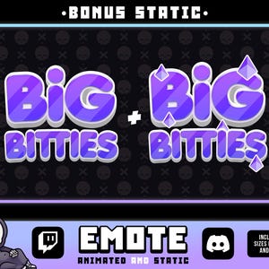 BIG BITTIES EMOTE - Rain Bits Emote - Animated and Static Emotes for ...
