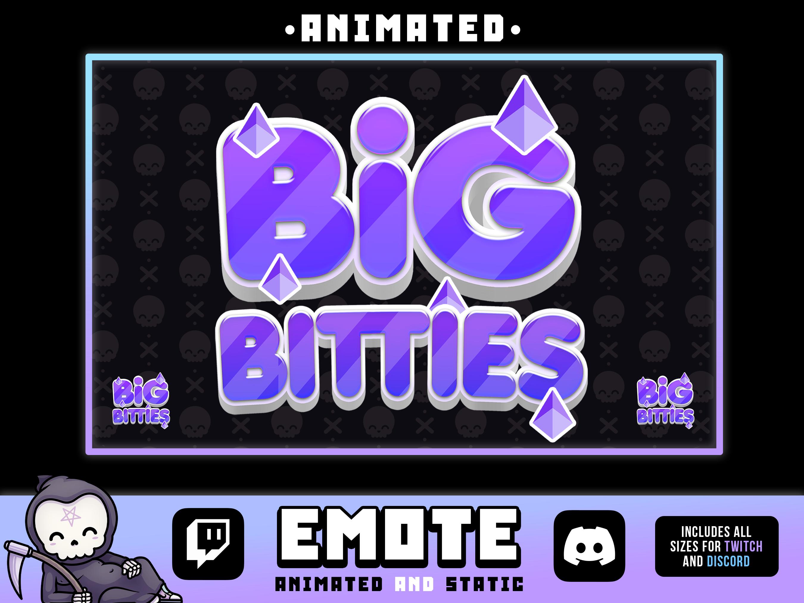 BIG BITTIES EMOTE - Rain Bits Emote - Animated and Static Emotes for ...