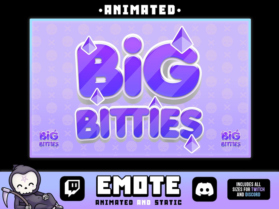 BIG BITTIES EMOTE - Rain Bits Emote - Animated and Static Emotes for ...