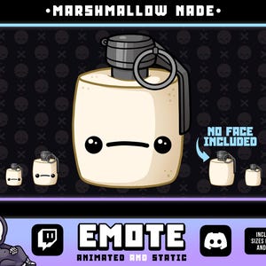 Marshmallow Grenade - Animated and Static Emotes for Twitch + Discord ...