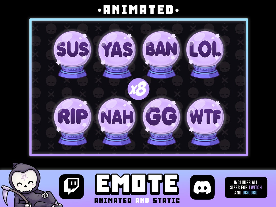 8 Crystal Ball Emotes - Animated and Static Emotes for Twitch + Discord ...